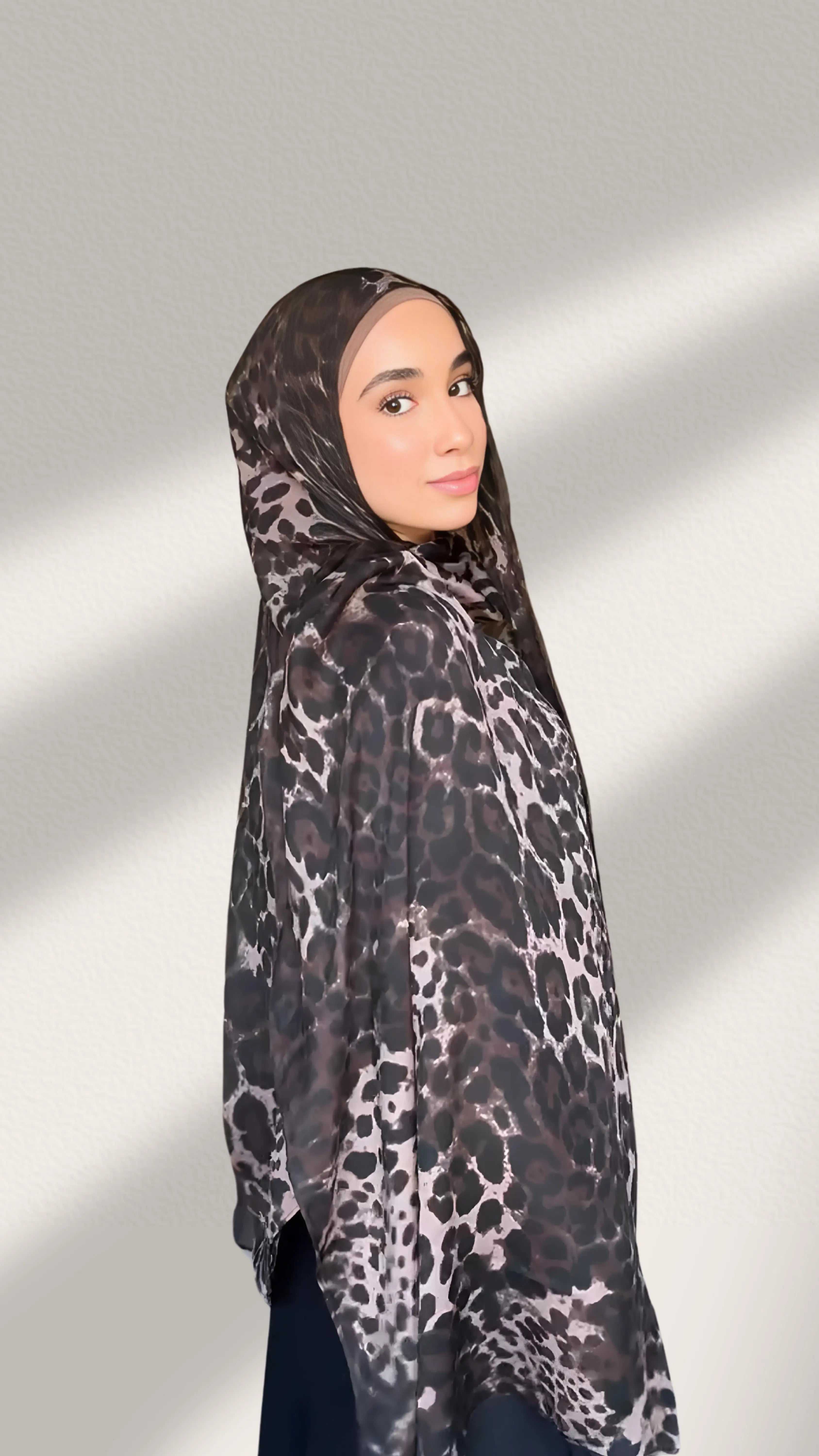 Leopard Print Modal Hijab – Amira Hijabs