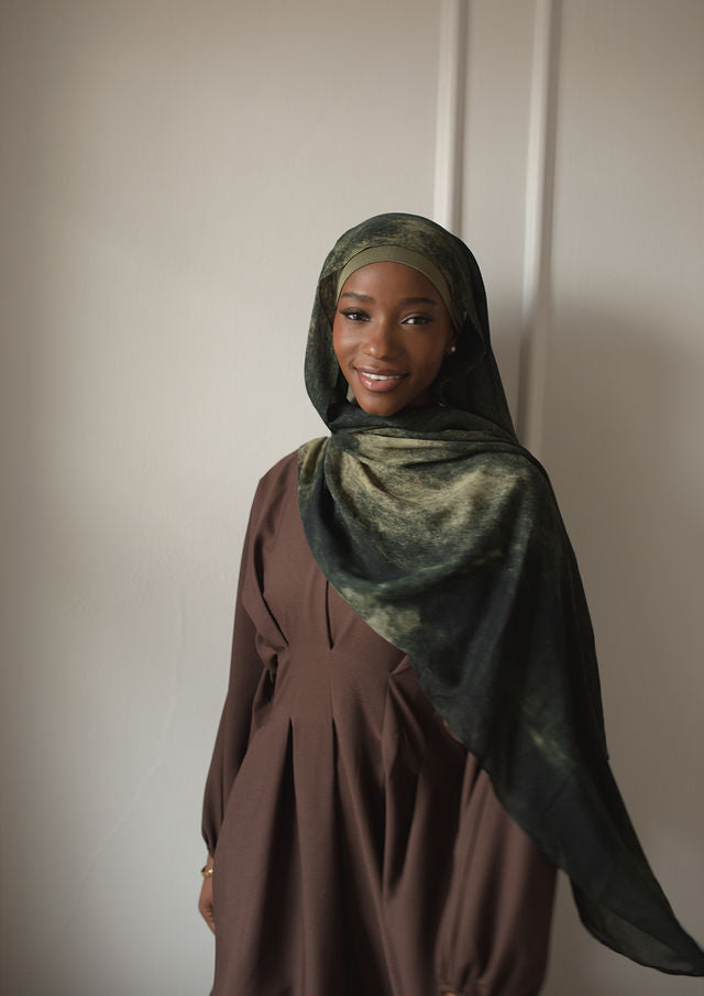 Shadow Fern Printed Modal Hijab – Amira Hijabs